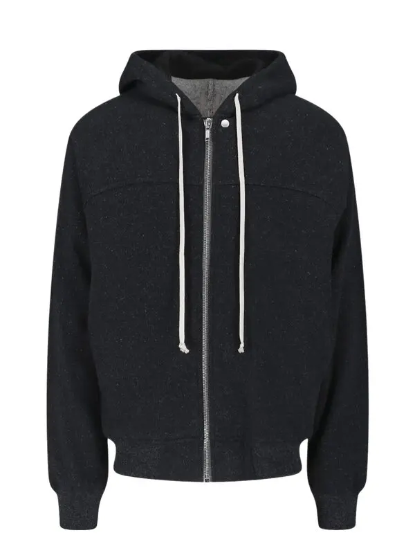 Rick Owens Long Sleeve Hooded Sweatshirt - Black