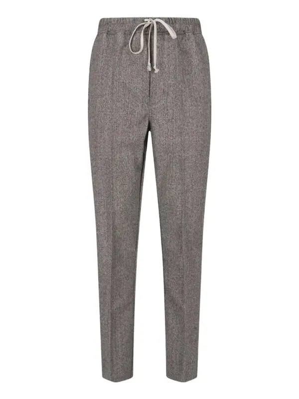 Rick Owens Drawstring Waist Trousers - Gray