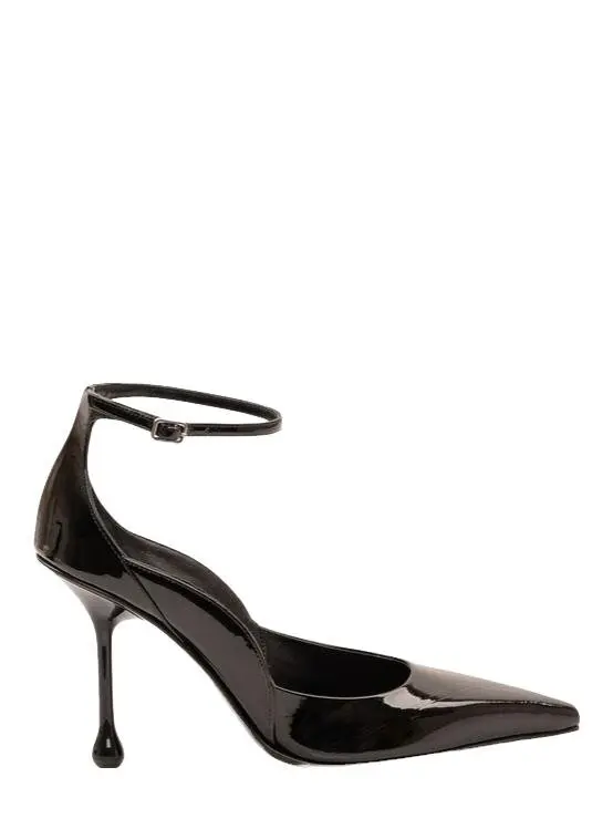 JIMMY CHOO Quinci 95 Ankle Strap Pumps - Black