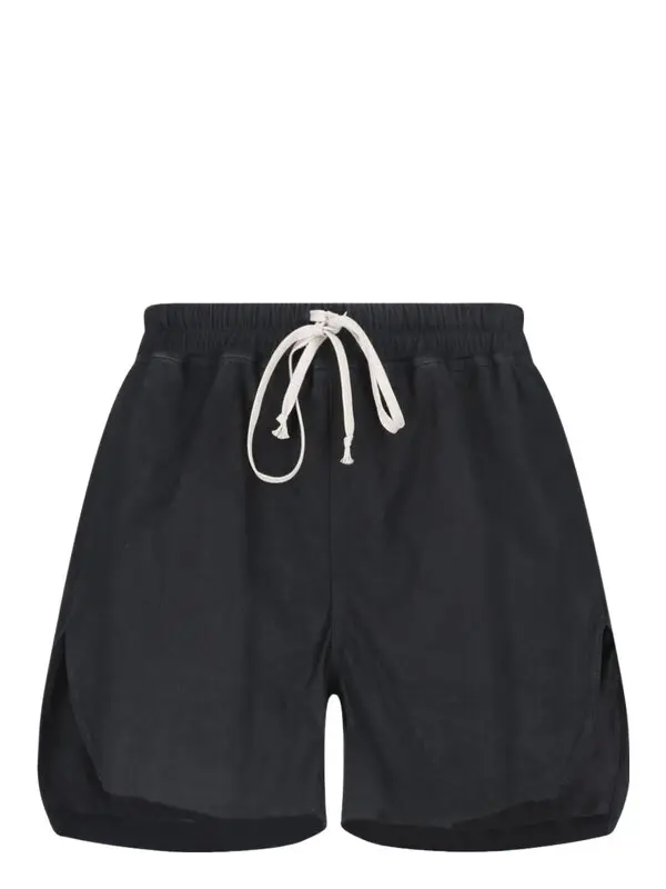 Rick Owens Drawstring Shorts With Side Pockets - Black