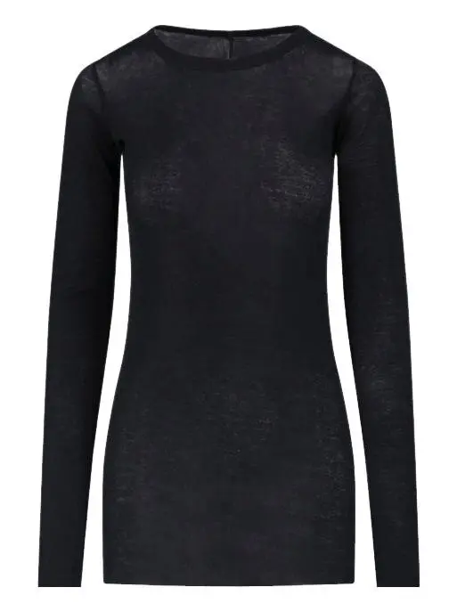 Rick Owens Long Sleeve Sheer Top - No