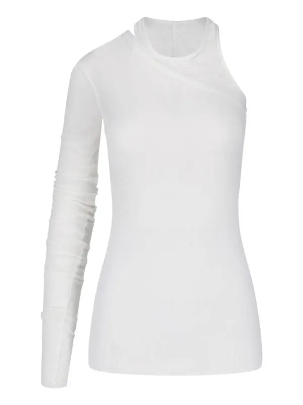 Rick Owens Asymmetrical Cut Out Top - No