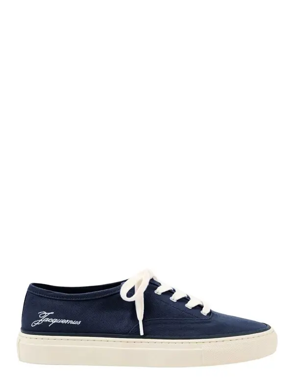 Jacquemus Round Toe Lace-up Sneakers - Black