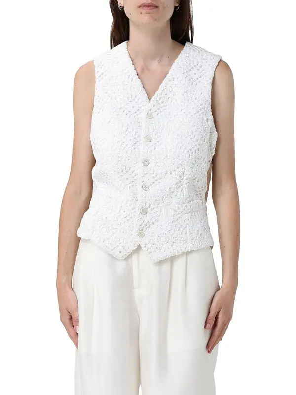 Comme Des Garçons Macramé Lace Vest - Black