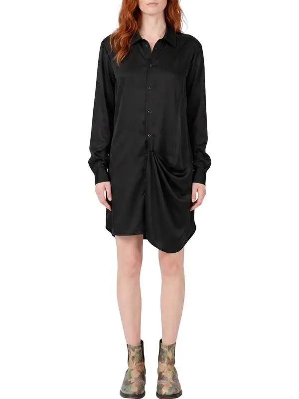 JW Anderson Silk Shirt Dress - Black