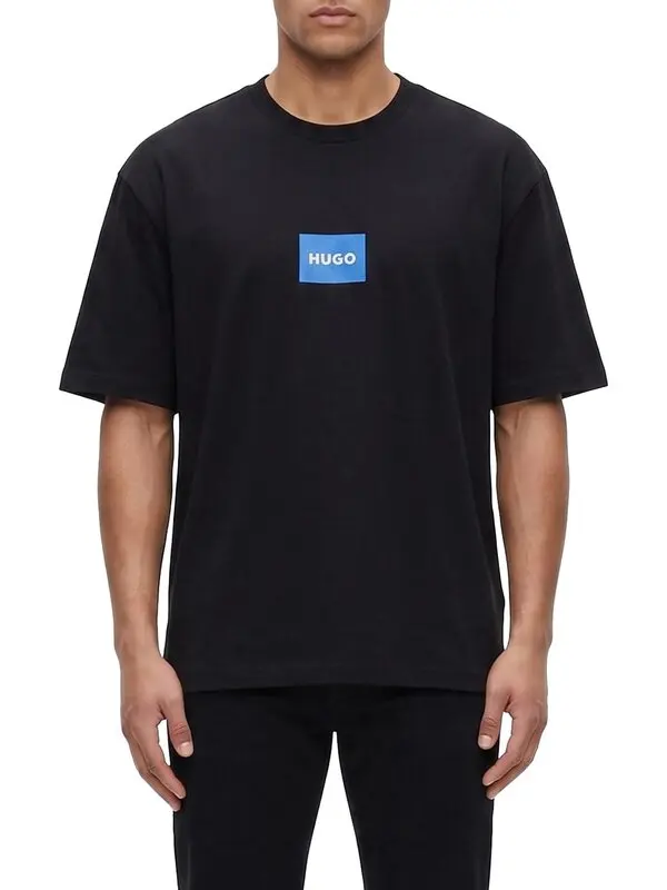 Hugo Cotton T-shirt With Logo - Black