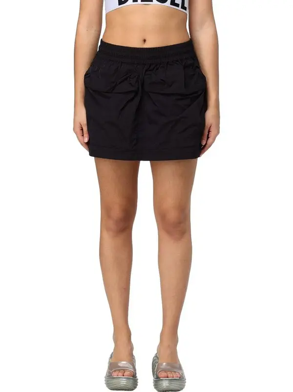 DIESEL® Nylon Cargo Mini Skirt - Black