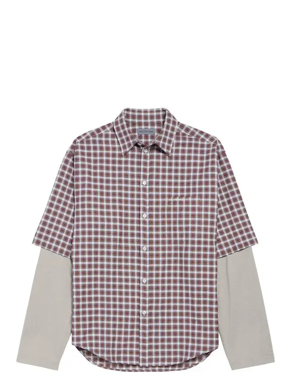 Balenciaga Cotton Layered Wrong Sleeve Shirt - Pink