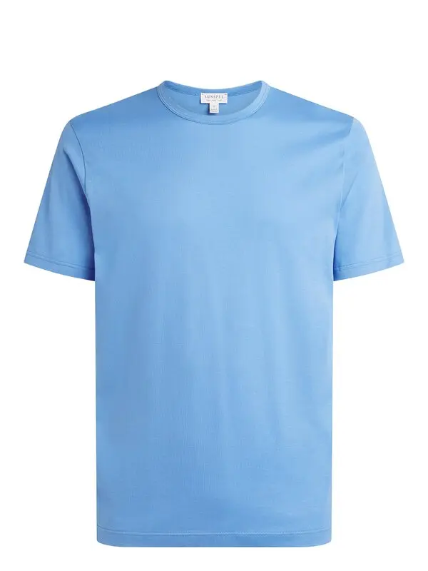 Sunspel Supima Cotton Classic T-shirt - Blue