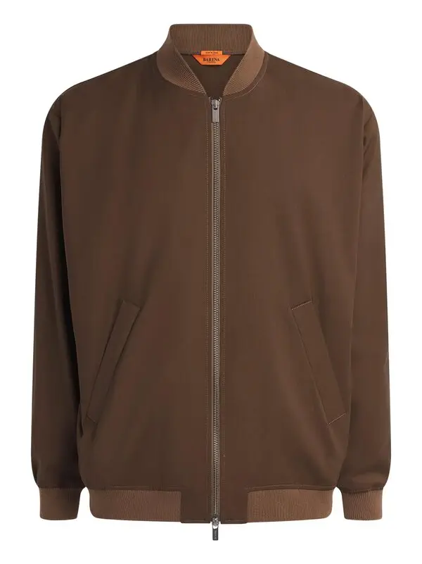 Barena Venezia Virgin Wool Zip-up Bomber Jacket - Brown