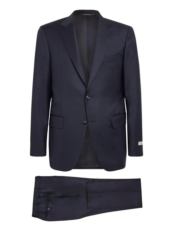 Canali Wool Pinstripe 2-piece Suit - Navy