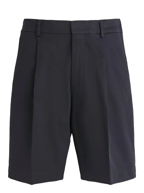 NN.07 Kay" Pleated Stretch-cotton Shorts - Navy