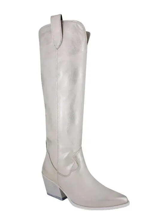 ZIGI Valézka Knee-high Block Heel Boots - Bone Gold