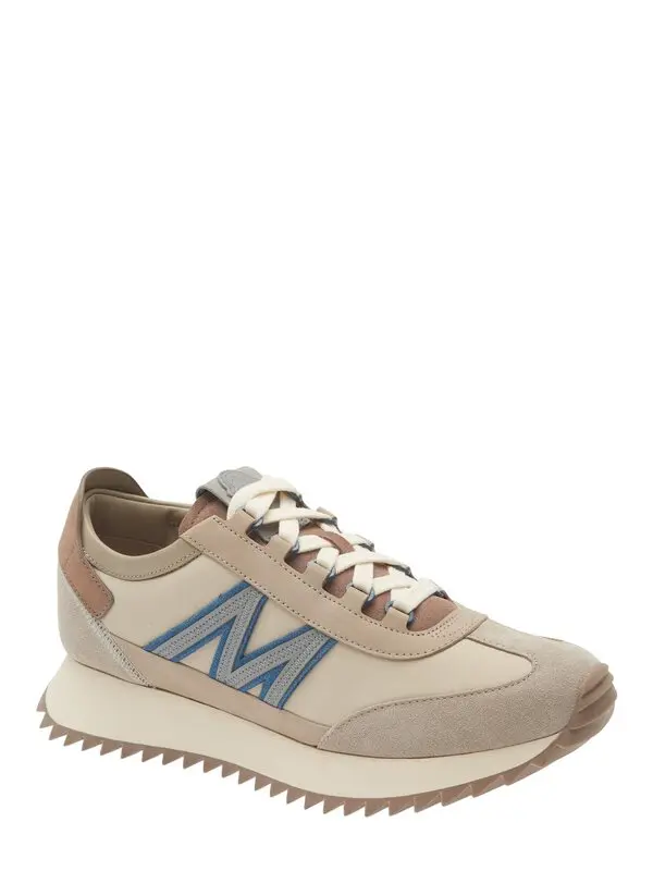 Moncler Suede & Nubuck Lace-up Sneakers - Mud Brown