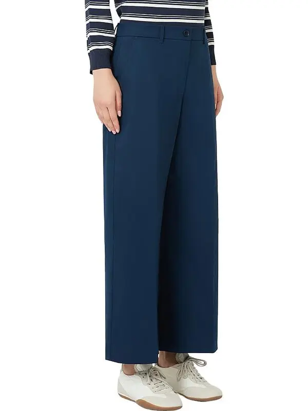 Max Mara Wkdurial Stretch Cotton Satin Pants - Navy