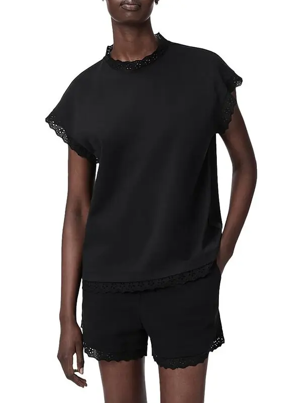 ALLSAINTS Lele Lace Top - Black