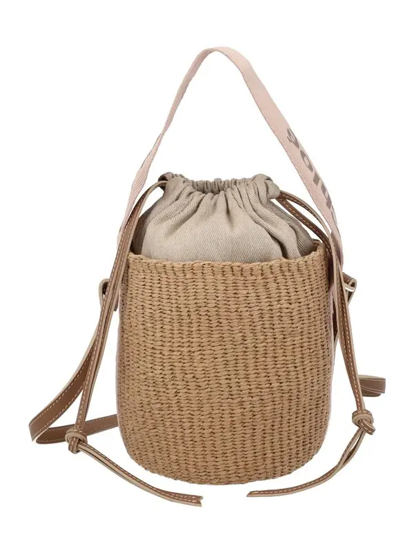 Chloé Woody Small Bucket Bag - Beige