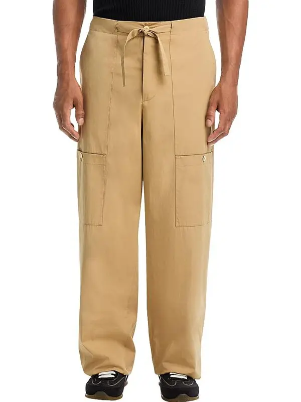 JIL SANDER Cotton Drawstring Trousers - Cereal