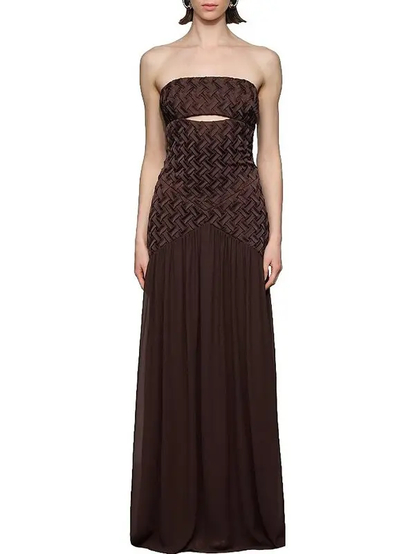 ET OCHS Strapless Gown - Espresso