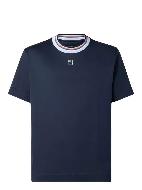 Fendi Short-sleeve Reguther-fit T-shirt Size - Blu