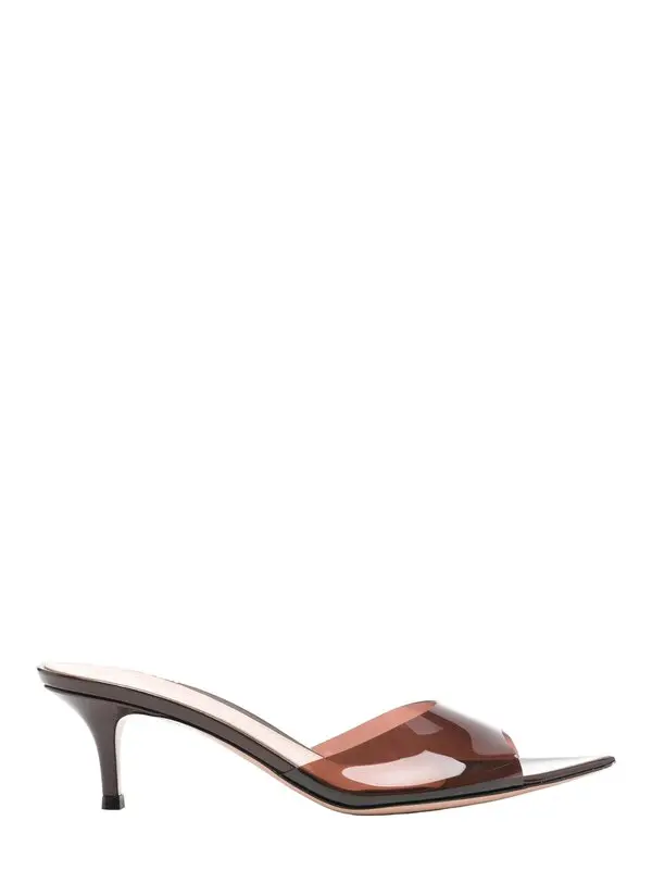 GIANVITO ROSSI Pointed Toe Stiletto Sandals - Marrone
