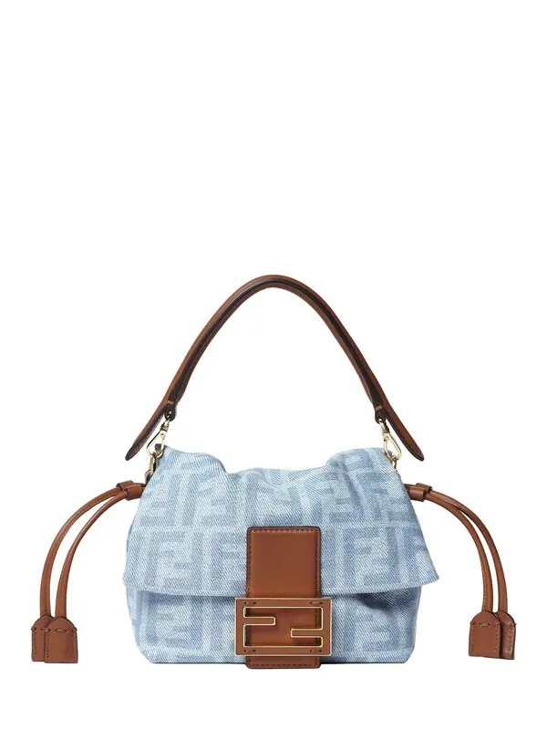 Fendi Mini Ff-embellished Handbag - Azzurro