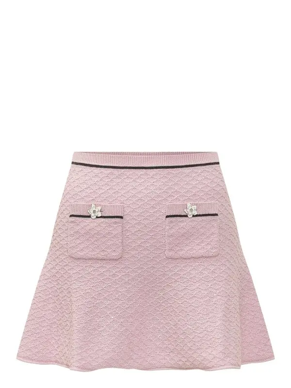 SELF-PORTRAIT Printed Maxi Skirt - Pink