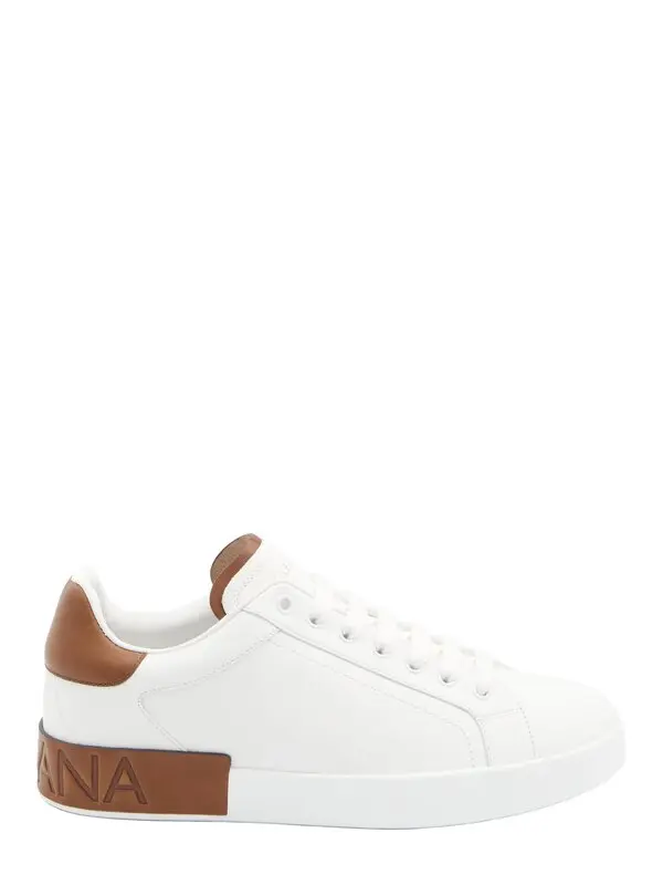Dolce & Gabbana Calfskin Portofino Sneakers - White