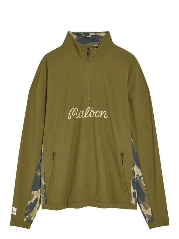 MALBON Tour Divot Logo Camouflage Half-zip Stretch-jersey Jacket - Multicoloured