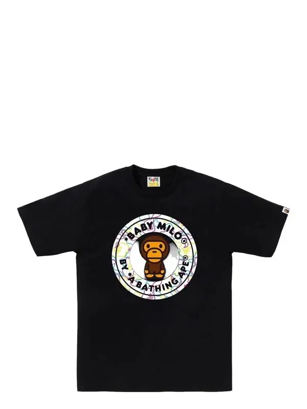 A BATHING APE Neon Camo Milo Busy Works T-shirt - Black