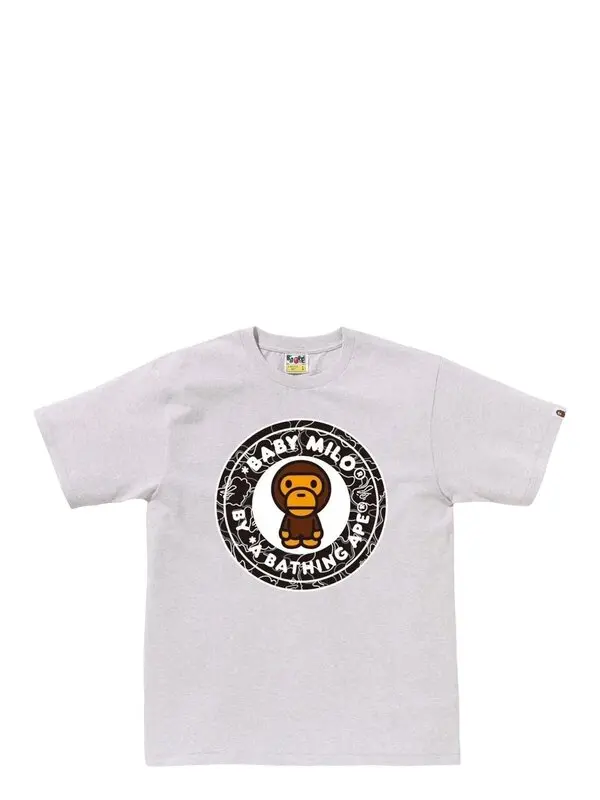 A BATHING APE Neon Camo Milo Busy Works T-shirt - Grey
