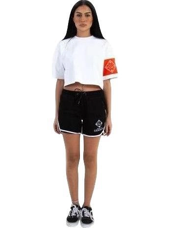 HOUSE OF CENMAR Athletic Shorts With White Trim - Black