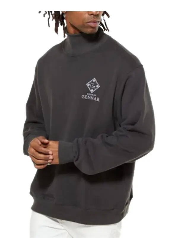 HOUSE OF CENMAR High Collar Pullover - Grey