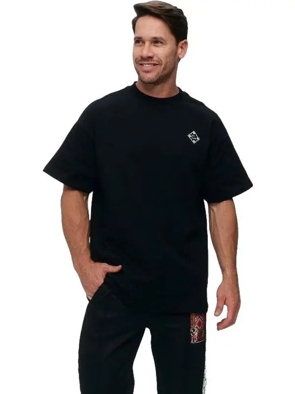 HOUSE OF CENMAR T-shirt With Cenmar Pattern Printed - Black