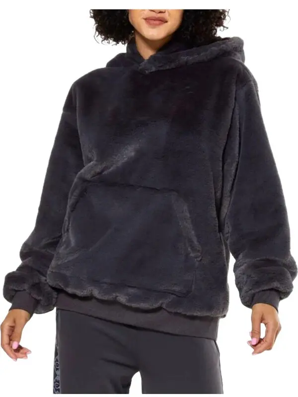 HOUSE OF CENMAR Fur Hoodie - Grey
