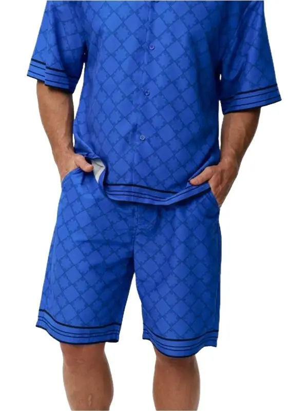 HOUSE OF CENMAR Cotton Shorts - Blue