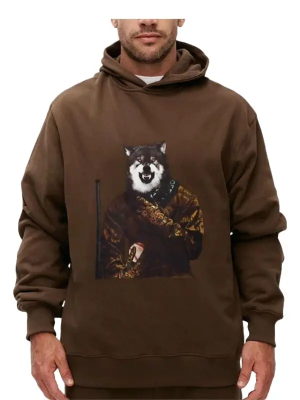 HOUSE OF CENMAR Graphic Hoodie - Brown