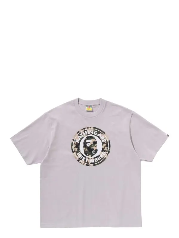 A BATHING APE Map Camo Busy Works Relaxed Fit T-shirt - Gray
