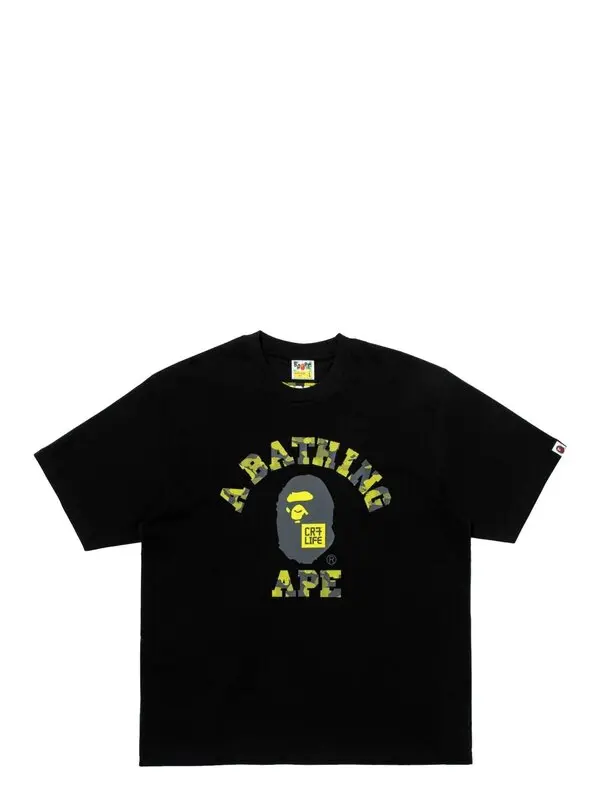 A BATHING APE X Cristiano Ronaldo Cr7 Life College Relaxed Fit T-shirt - Black