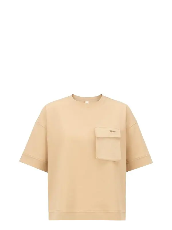 REEBOK Pocket Short Sleeve Top - Browm