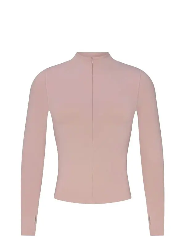 Nike X Skims Matte Zip Front Long Sleeve Top - Himalayan