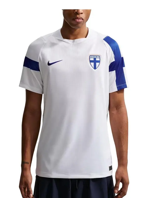Nike Finland 2026 Stadium Home Dri-fit Soccer Replica Jersey - White/hyper Blue