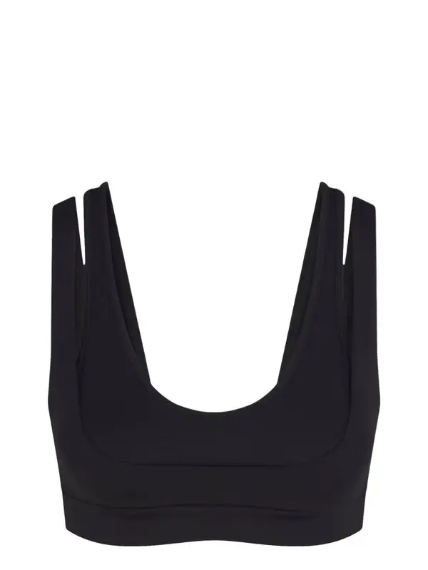 Nike X Skims Matte Double Strap Scoop Bra - Obsidian