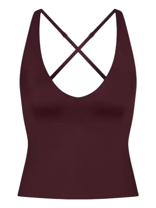 Nike X Skims Shine V-neck Tank - Currant