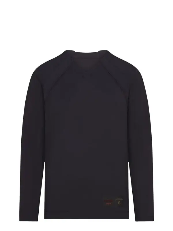 Nike X Skims Airy Oversized V-neck Long-sleeve T-shirt - Obsidian