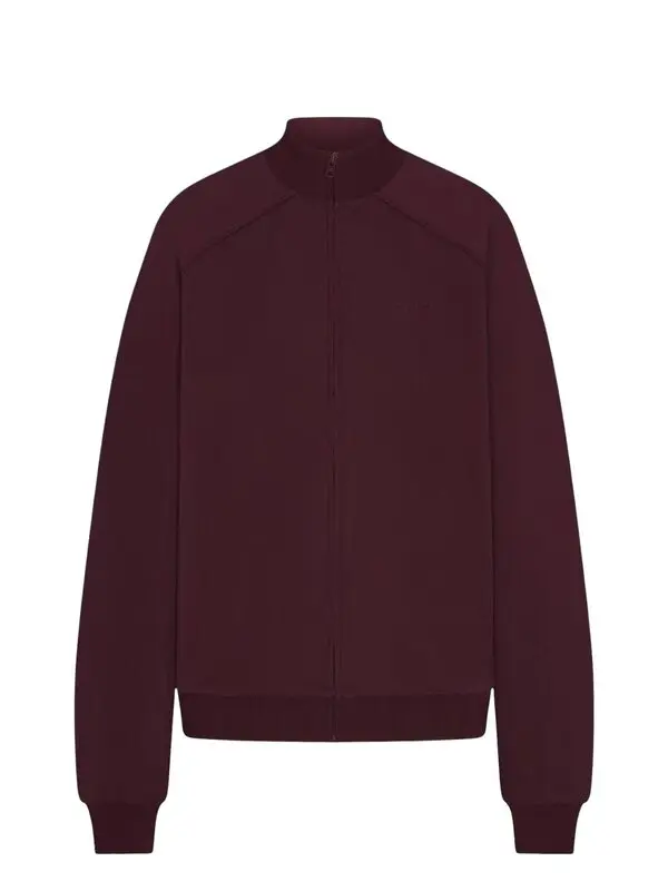 Nike X Skims Matte Tricot Oversized Full-zip Track Jacket - Currant
