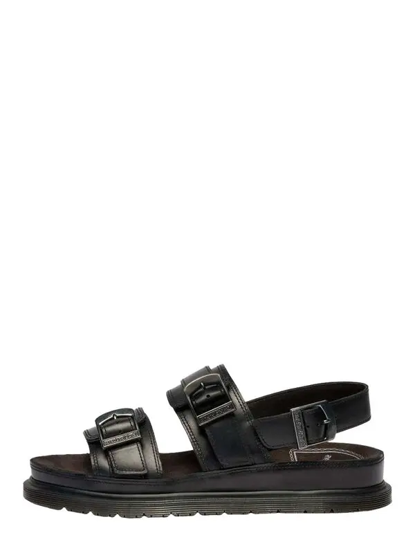 Dr. Martens Two Strap Orleans Leather Sandals - Black