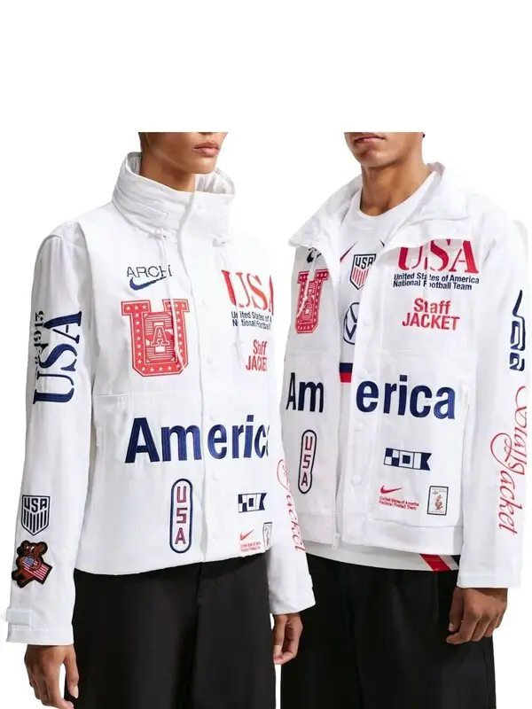 Nike X Usa X V.a.a. Cryoshot Woven Staff Jacket - White