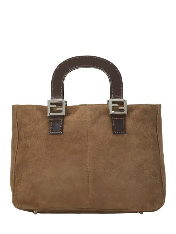 Fendi Suede Handbag - Brown