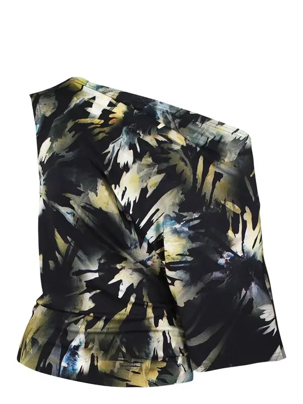 ME & THEE Fire Away Print Bamboo Jersey Top - Black